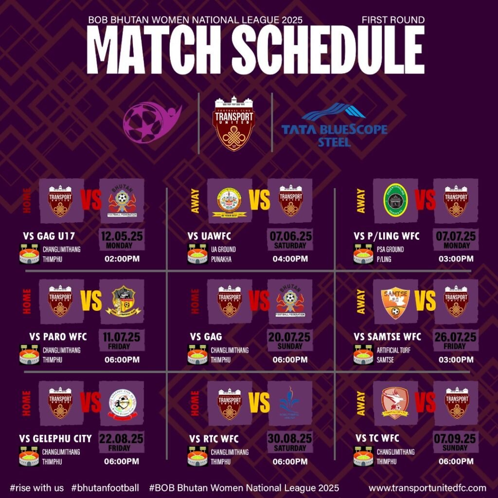 Catch Us If You Can, Fixture Release! – Transport United Football Club
